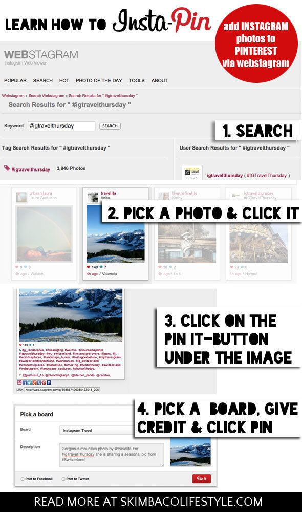 Learn to Insta-Pin: add your Instagram pictures to Pinterest # ...